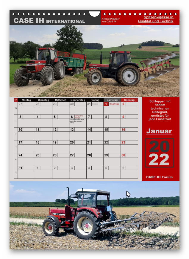 IHC / CASE IH Wandkalender 2021 kannst du hier bekommen - International ...